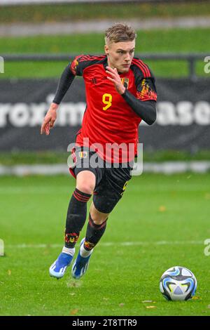 Tubize, Belgium. 21st Nov, 2023. Matte Smets (3) of Belgium pictured ...