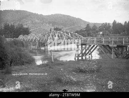 Waipa Bridge over the Waipa River at Ngaruawahia, New Zealand, 1910 ...