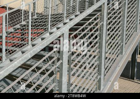 fire escape staircase, pedestrian passage for emergency exit ...