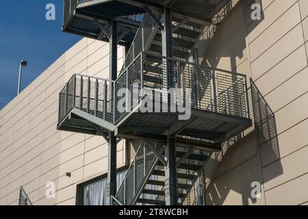 fire escape staircase, pedestrian passage for emergency exit ...