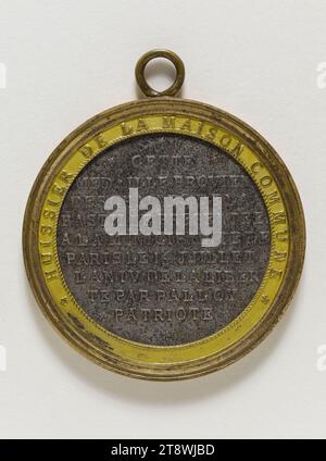 Medals for the bailiffs of the municipality of Paris, July 14, 1792 ...