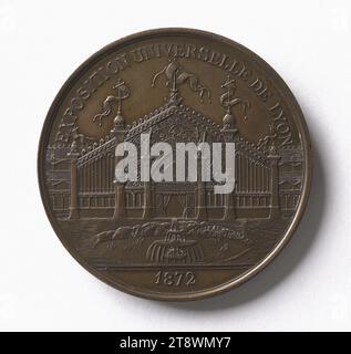 Medal of the Universal Exhibition of Lyon in 1872, Trotin, Charles ...