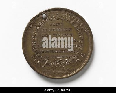 Jacques Necker, 1789, Duvivier, Benjamin, Array, Numismatics, Medal ...