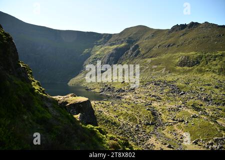 Coumshingaun Corrie Lake and the surrounding of Comeragh Mountains ...