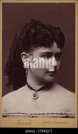 Caroline Finaly / Pulitzer (1849-1934), singer, actress. Rudolf ...