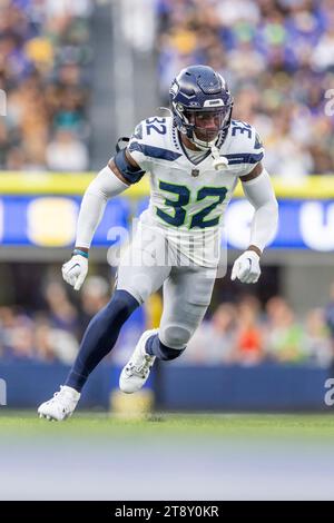Seattle Seahawks safety Jerrick Reed II (32) wears a blue ski mask ...