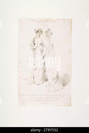 Fashion image: two figures, spring dresses. Unknown Stock Photo - Alamy