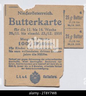 Food stamps for butter from World War I, 1916, Unknown, 1916, paper ...