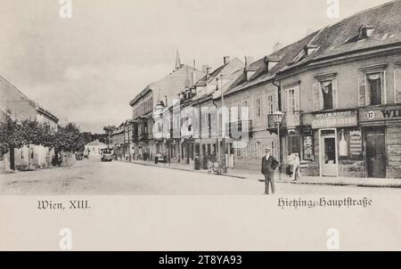 13th, Hietzinger Hauptstraße - view towards Am Platz, picture postcard ...