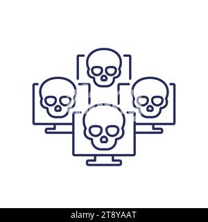 Botnet icon, network with bots line vector Stock Vector Image & Art - Alamy