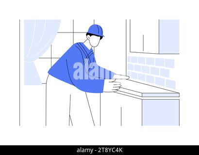 Countertop installation abstract concept vector illustration Stock ...