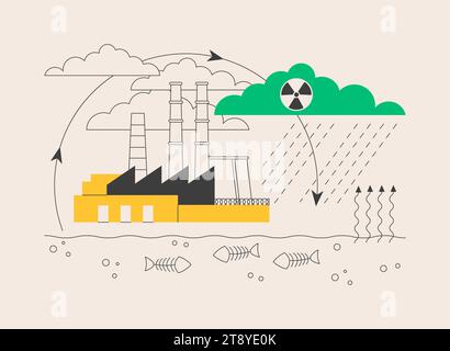 Acid rain abstract concept vector illustration. Acid precipitation ...