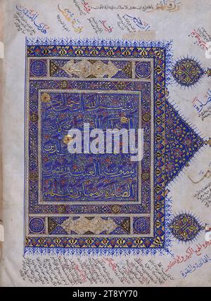 Illuminated Manuscript, Koran, Incipit, This large-format, illuminated ...