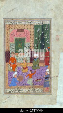 Illuminated Manuscript, Collection of poetry, A court scene, This ...