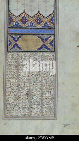 Illuminated Manuscript, Collection of poetry, Incipit page with ...