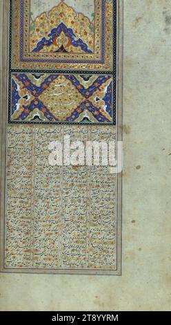 Illuminated Manuscript, Collection of poetry, Incipit page with ...