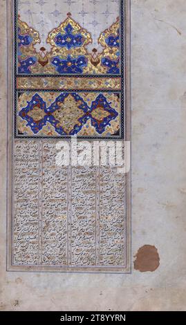 Illuminated Manuscript, Collection of poetry, Incipit page with ...