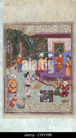 Illuminated Manuscript, Collection of poetry, Court scene, This ...