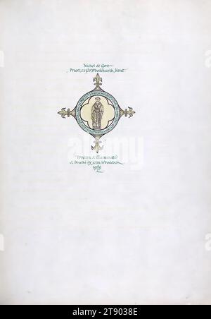 English Brasses, Illustration of Reginald de Malyns and his two wives ...