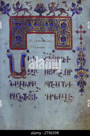 T'oros Roslin Gospels, Opening of the Gospel of Matthew, This ...