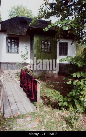 Valea Neagra Monastery, Vrancea County, Romania, 2000. Elderly nun ...