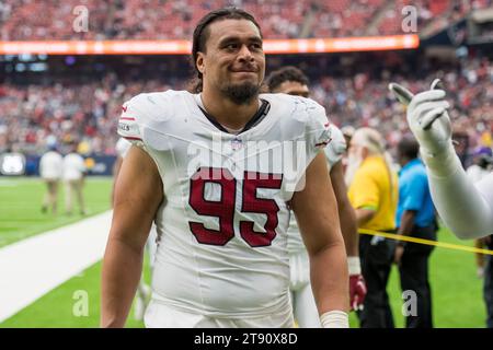 Arizona Cardinals defensive tackle Leki Fotu (95) walks off the field ...