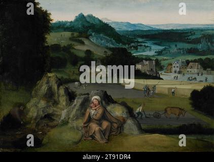 "Rest on the Flight into Egypt", 1518 - 1520, Joachim Patinir, Prado Museum, Madrid, Spain ...