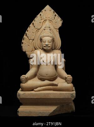 Cambodia: The Hindu god Shiva sits above the demon Kala, Banteay Srei ...