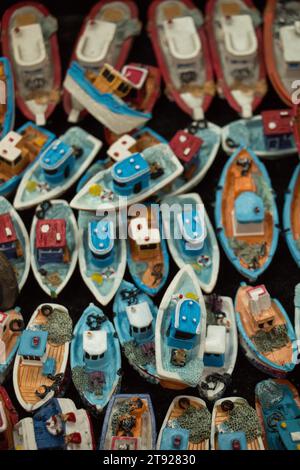 Set of small colorful model boats Stock Photo - Alamy