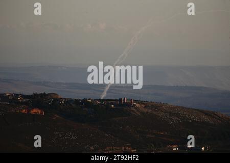 Marjayoun. 21st Nov, 2023. This photo taken from Marjayoun, Lebanon on ...