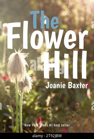 Composite of the flower hill joanie baxter text over winter landscape ...
