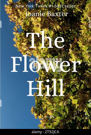 Composite of the flower hill joanie baxter text over winter landscape ...