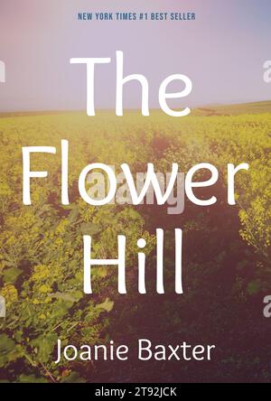 Composite of the flower hill joanie baxter text over winter landscape ...