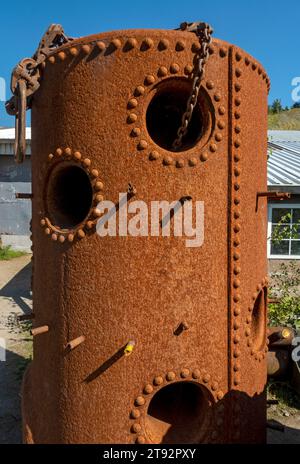 old boiler with rivets close to Stock Photo - Alamy