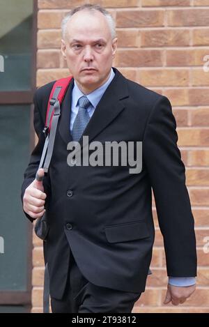 Derbyshire Constabulary PC Shaun Elliott leaves Derby Crown Court ...