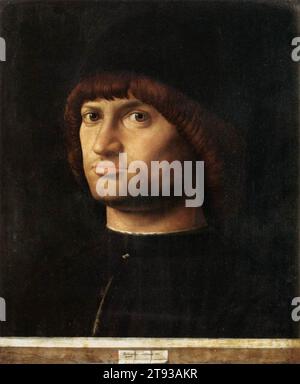 'Portrait of a Man' (Il Condottiere) by Antonello da Messina, displayed ...