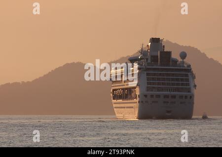 Transatlantic departing the port of Santos, Brazil, as kayak paddlers ...