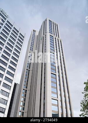 View along building facade. Altus House, Leeds, United Kingdom ...