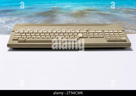 Computers of the 80s and 90s, 16 bit game consoles Stock Photo - Alamy