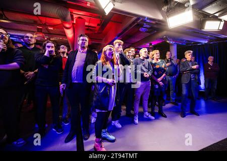 AMERSFOORT - Party members respond to the second exit poll during the ...
