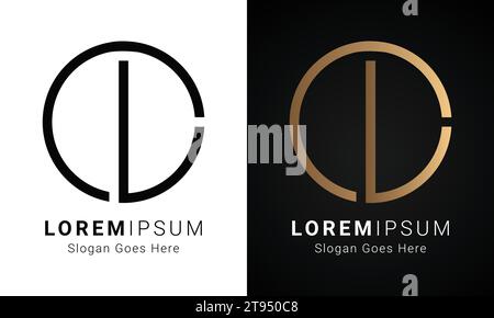 Luxury Initial LO or OL Monogram Text Letter Logo Design Stock Vector ...