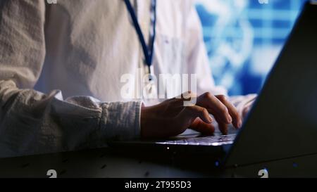 Computer scientist developing artificial intelligence neural networks nodes modeled after human ...