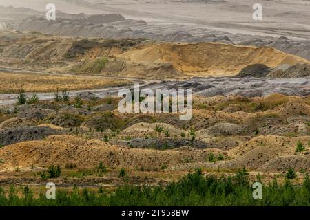 overburden in brown coal surface mining Nochten of LEAG, Germany ...