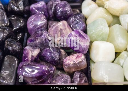 different gemstones in a box Stock Photo - Alamy