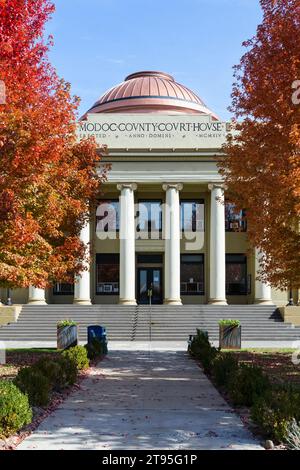 Alturas, CA, USA - October 14, 2023; Facade and steps to entrance of ...