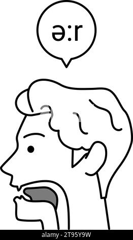 Illustration of tongue movement for English conversation, l and r ...