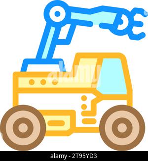mobile robot autonomous delivery color icon vector illustration Stock ...