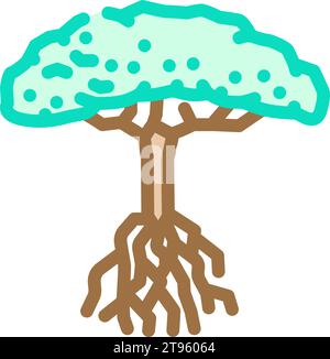 mangrove tree color icon vector illustration Stock Vector Image & Art ...
