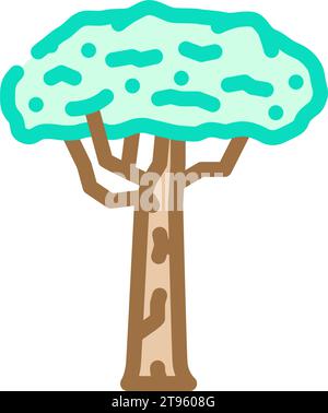 brazil nut tree color icon vector illustration Stock Vector Image & Art ...