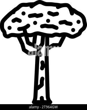 brazil nut tree line icon vector illustration Stock Vector Image & Art ...
